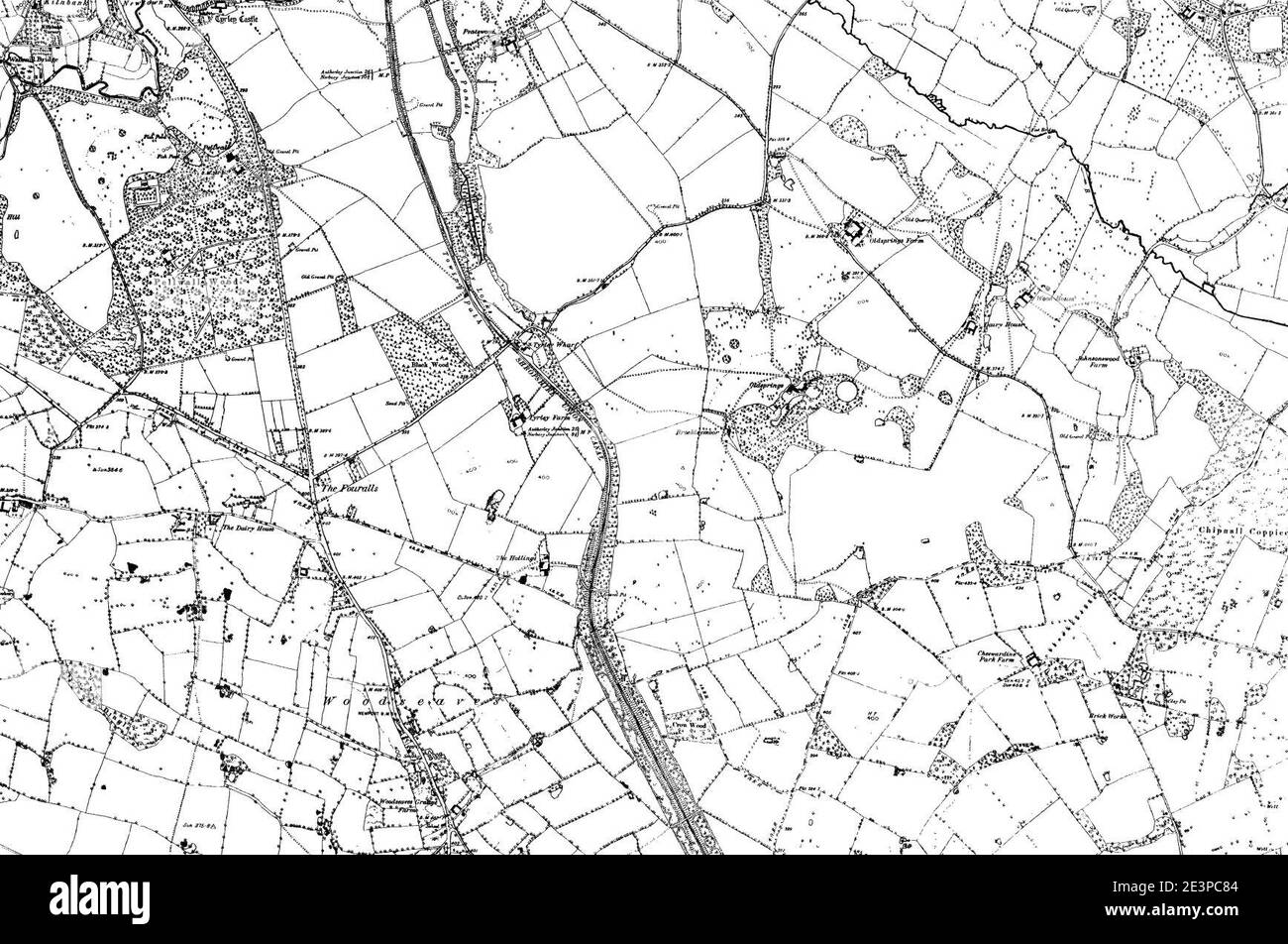 Map of Staffordshire OS Map name 028-NW, Ordnance Survey, 1883-1894 ...