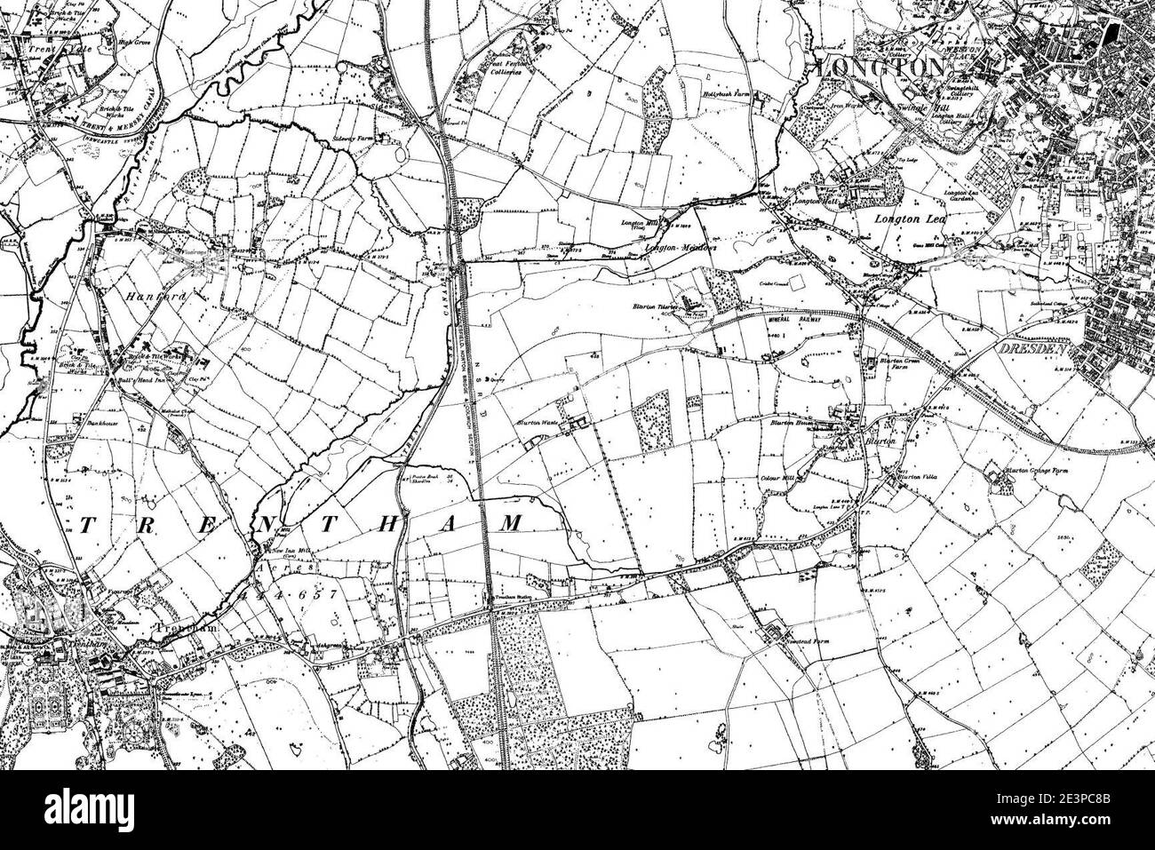 Map of Staffordshire OS Map name 018-SW, Ordnance Survey, 1883-1894 ...