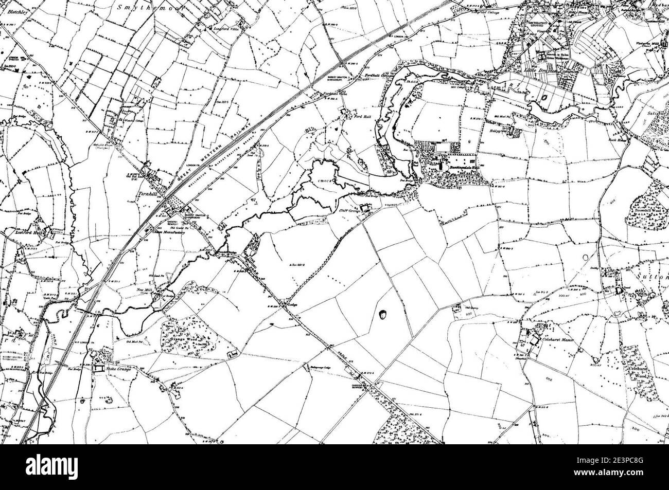 Map of Staffordshire OS Map name 027-NE, Ordnance Survey, 1883-1894 ...