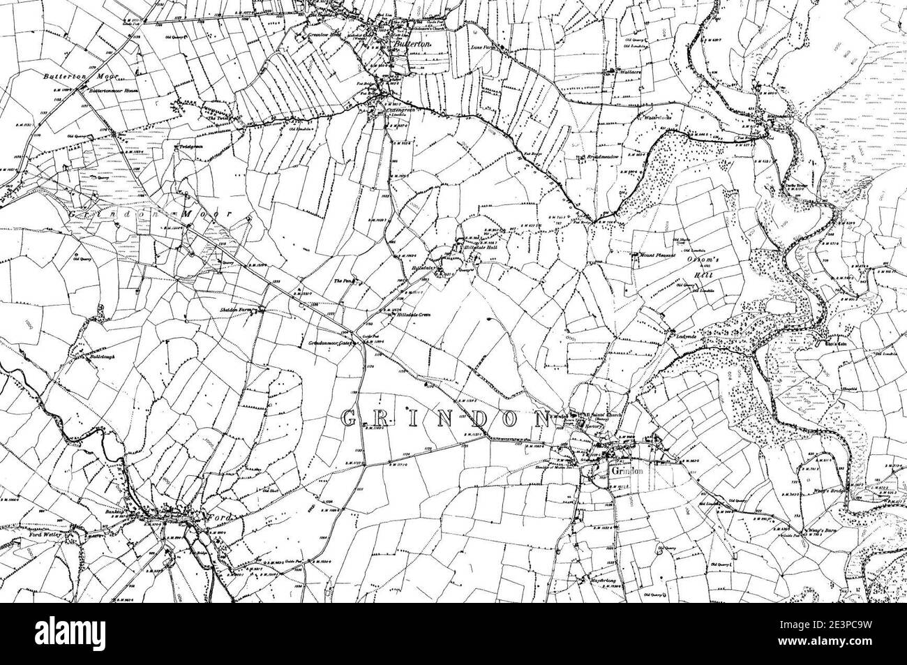 Map of Staffordshire OS Map name 009-SW, Ordnance Survey, 1883-1894 ...