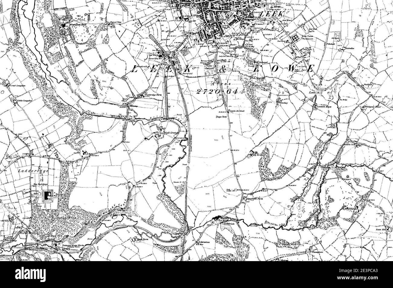 Map of Staffordshire OS Map name 008-SW, Ordnance Survey, 1883-1894 ...