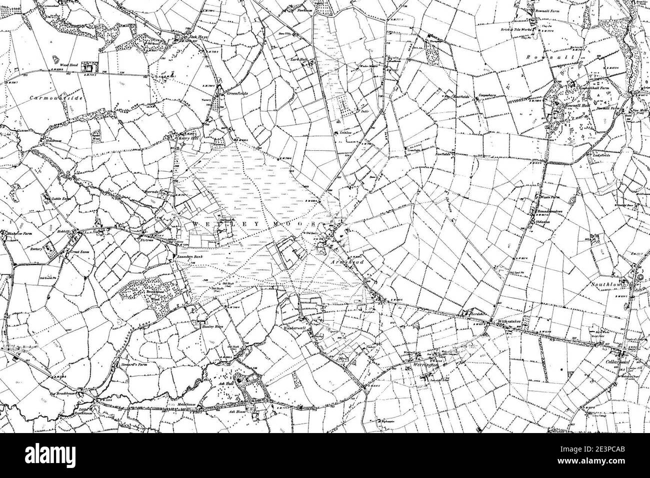 Map of Staffordshire OS Map name 012-SE, Ordnance Survey, 1883-1894 ...