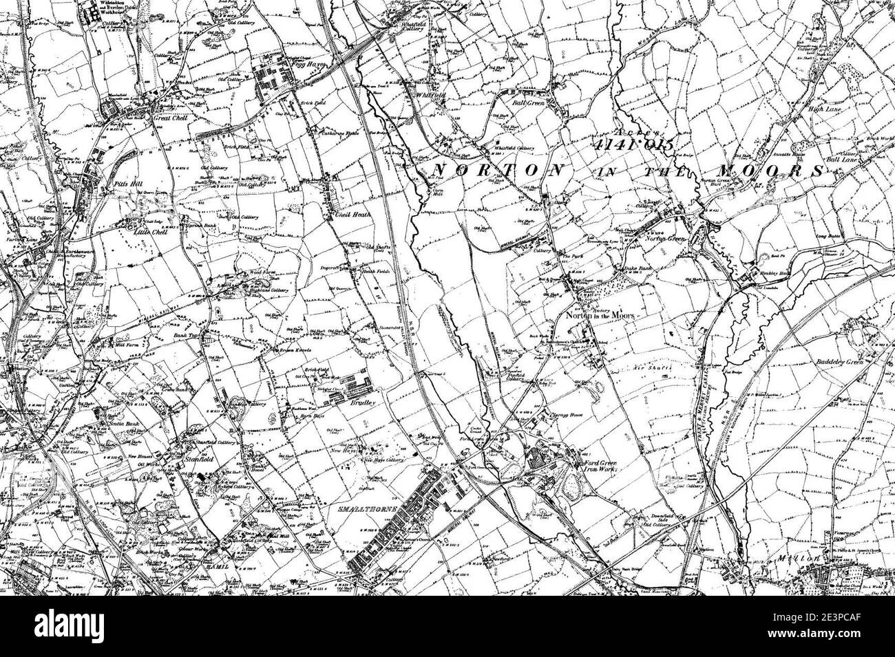 Map of Staffordshire OS Map name 012-NW, Ordnance Survey, 1883-1894 ...