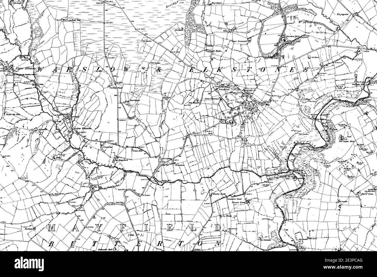 Map of Staffordshire OS Map name 009-NW, Ordnance Survey, 1883-1894 ...