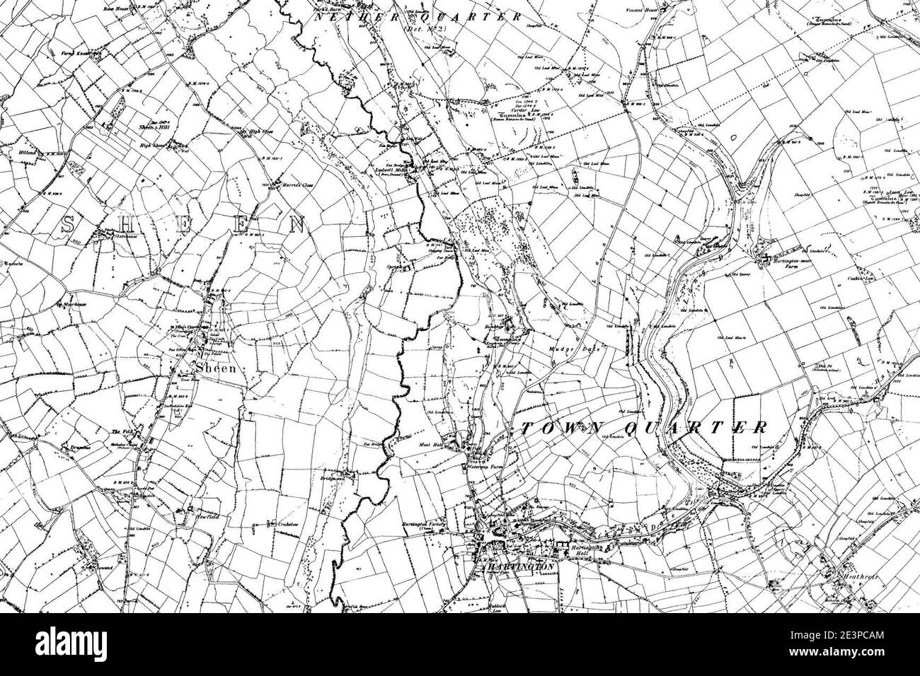 Map of Staffordshire OS Map name 005-SE, Ordnance Survey, 1883-1894 ...