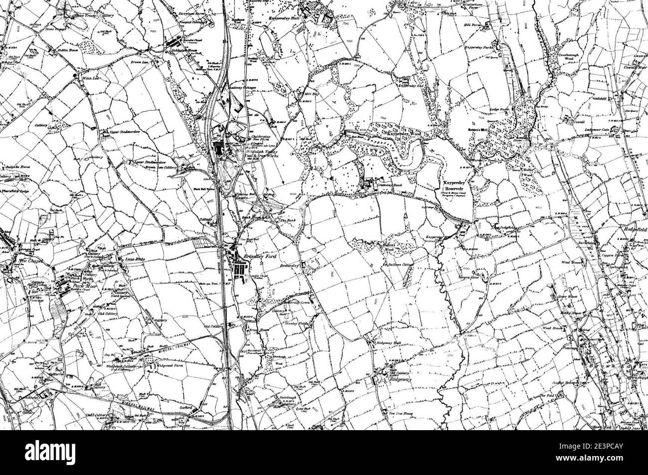 Map of Staffordshire OS Map name 007-SW, Ordnance Survey, 1883-1894 ...