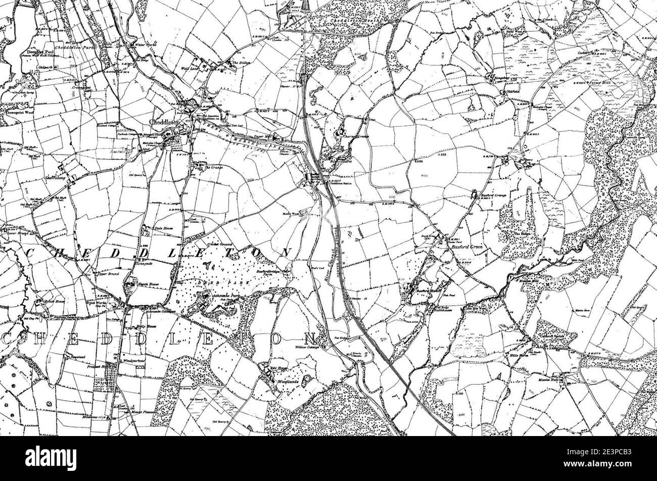 Map of Staffordshire OS Map name 013-NW, Ordnance Survey, 1883-1894 ...