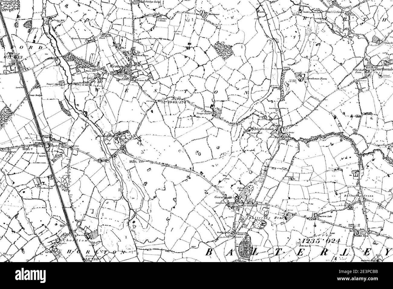 Map of Staffordshire OS Map name 010-NE, Ordnance Survey, 1883-1894 ...