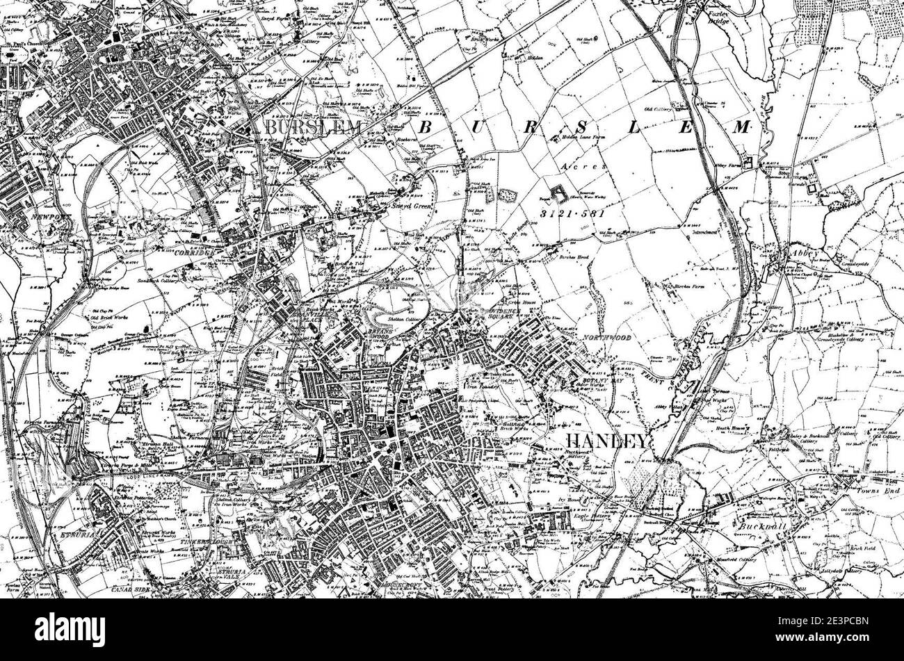 Map of Staffordshire OS Map name 012-SW, Ordnance Survey, 1883-1894 ...
