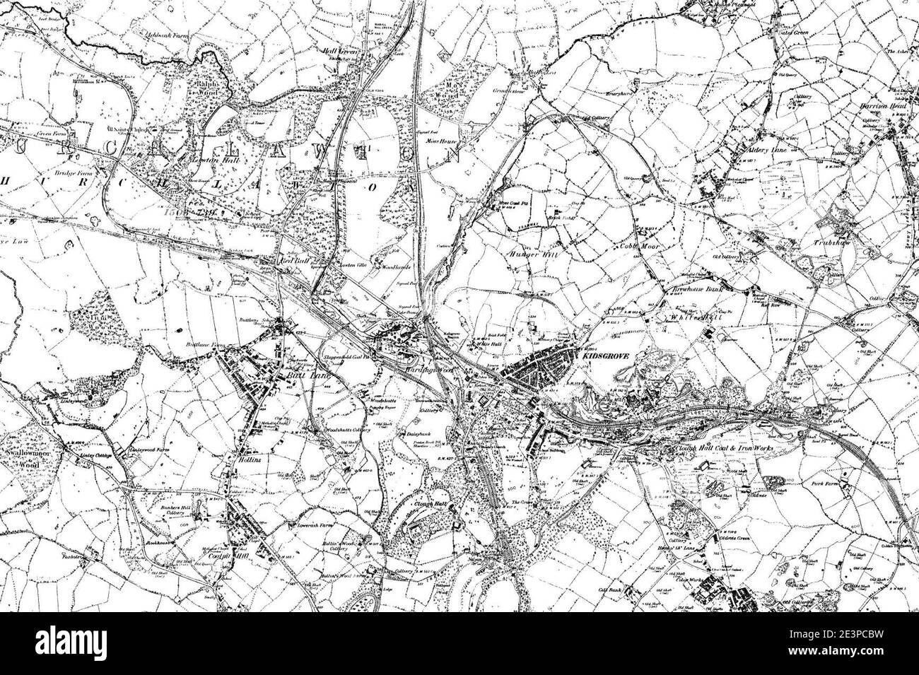 Map of Staffordshire OS Map name 006-SE, Ordnance Survey, 1883-1894 ...