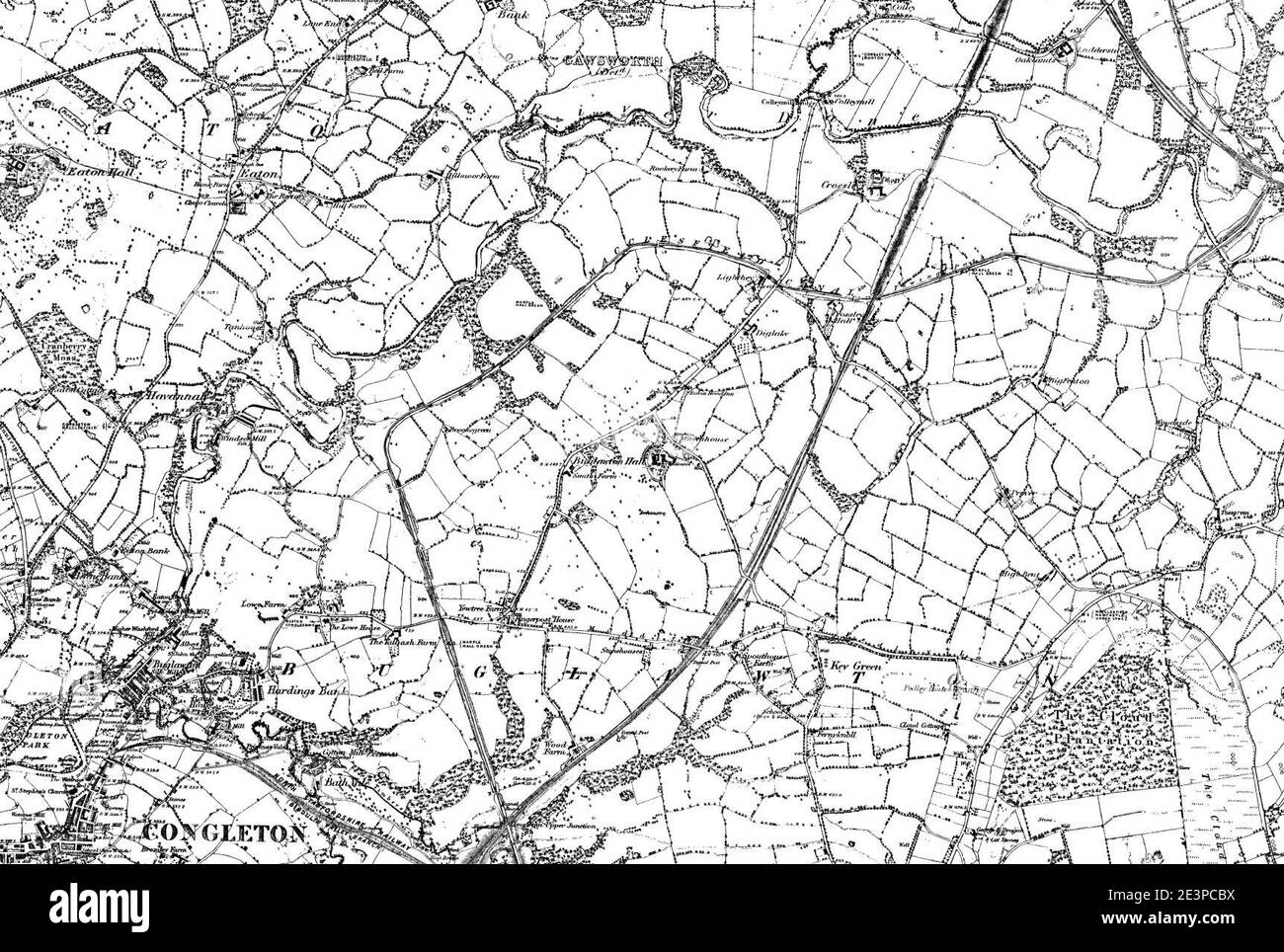 Map of Staffordshire OS Map name 003-NW, Ordnance Survey, 1883-1894 ...