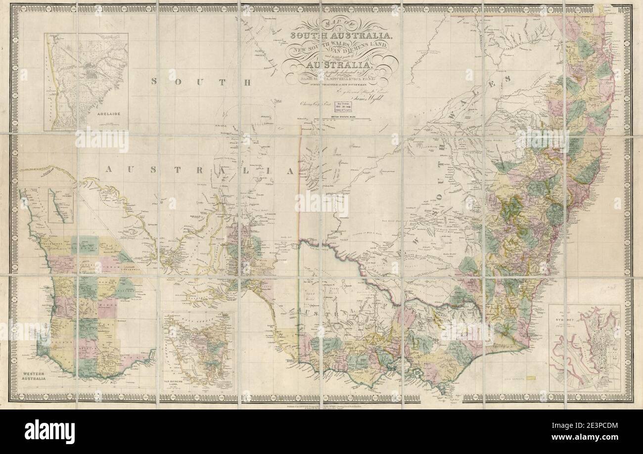 Van diemen's land map hi-res stock photography and images - Alamy
