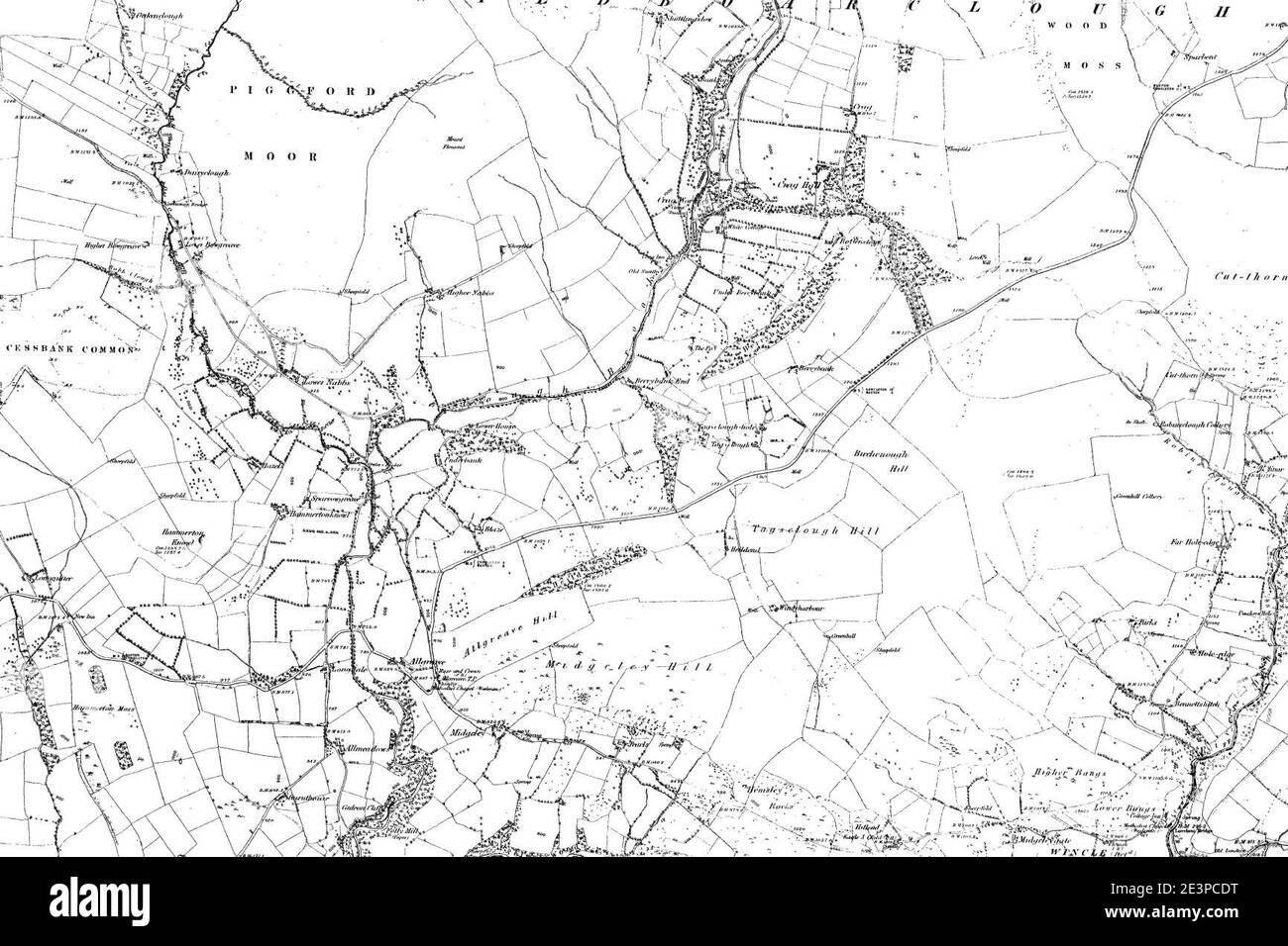 Map of Staffordshire OS Map name 001-SW, Ordnance Survey, 1883-1894 ...