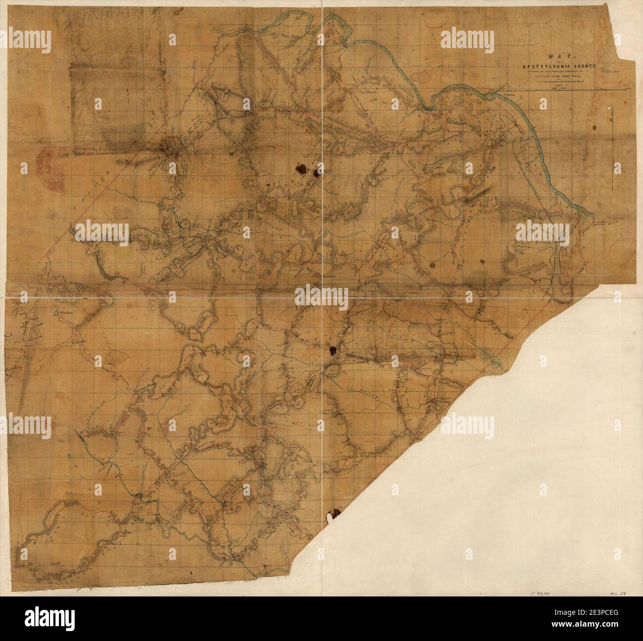 Map of Spotsylvania County Stock Photo - Alamy