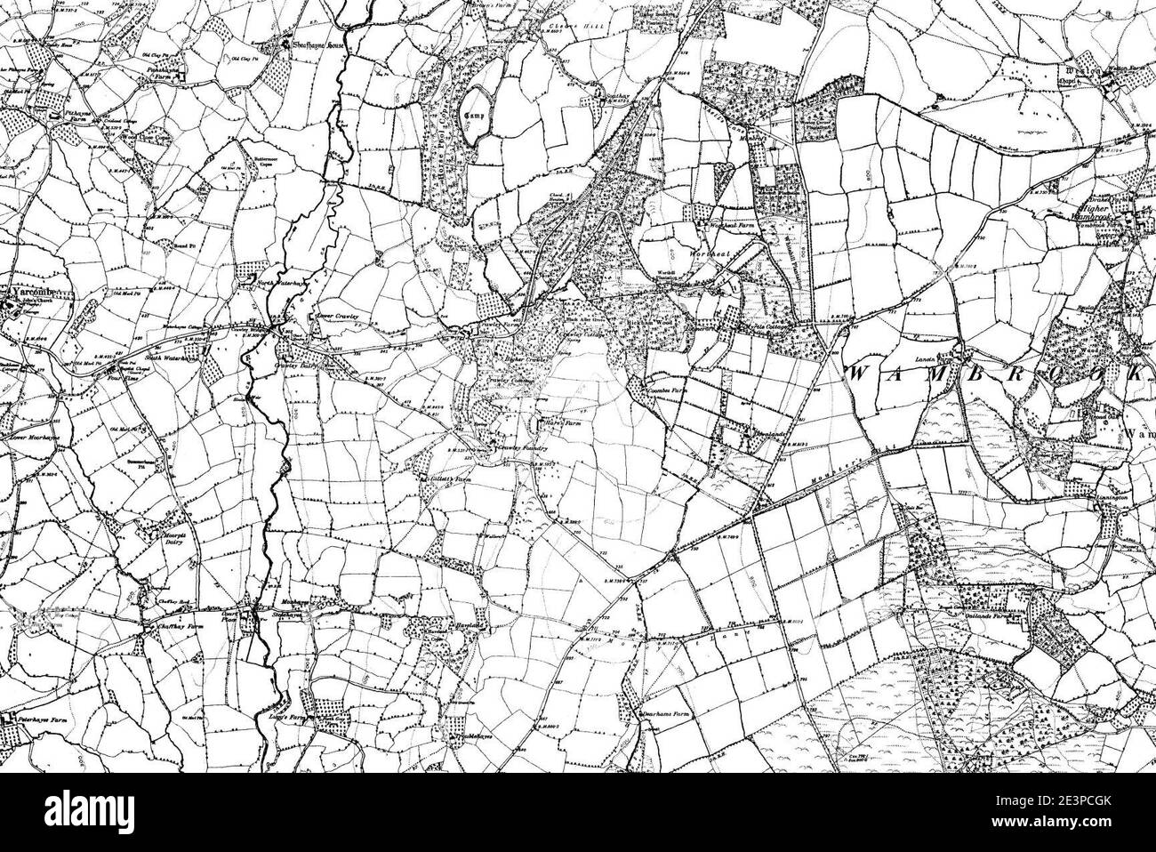 Map of Somerset OS Map name 091-NW, Ordnance Survey, 1884-1894 Stock ...