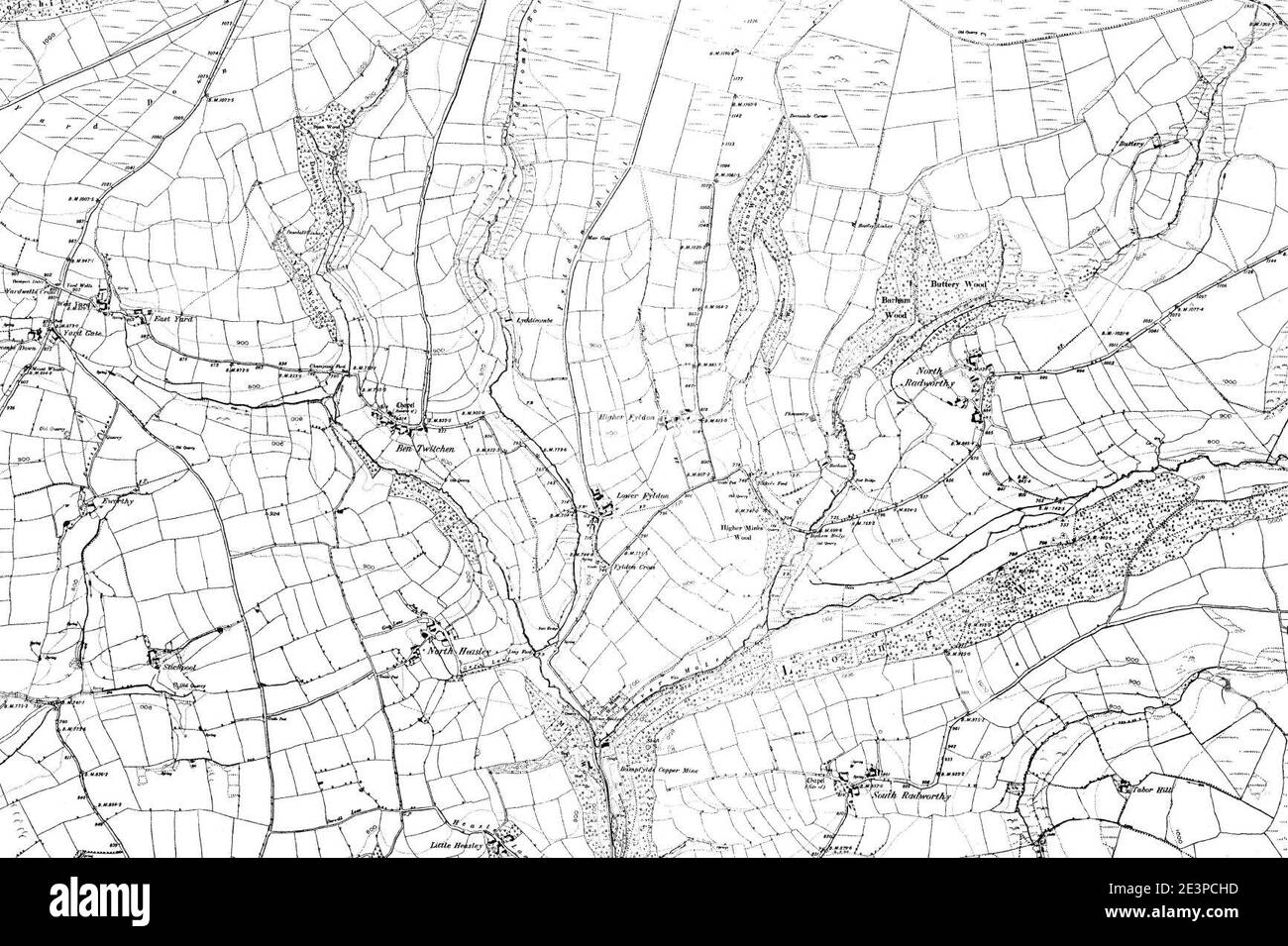 Map of Somerset OS Map name 256-NE, Ordnance Survey, 1884-1894 Stock ...