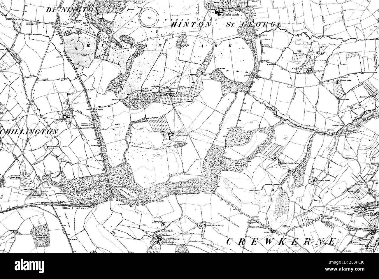 Map of Somerset OS Map name 088-SE, Ordnance Survey, 1884-1894 Stock ...