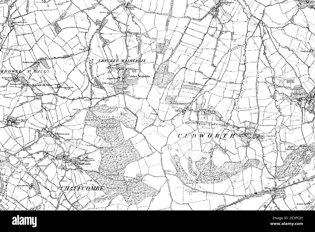 Map of Somerset OS Map name 088-SW, Ordnance Survey, 1884-1894 Stock ...