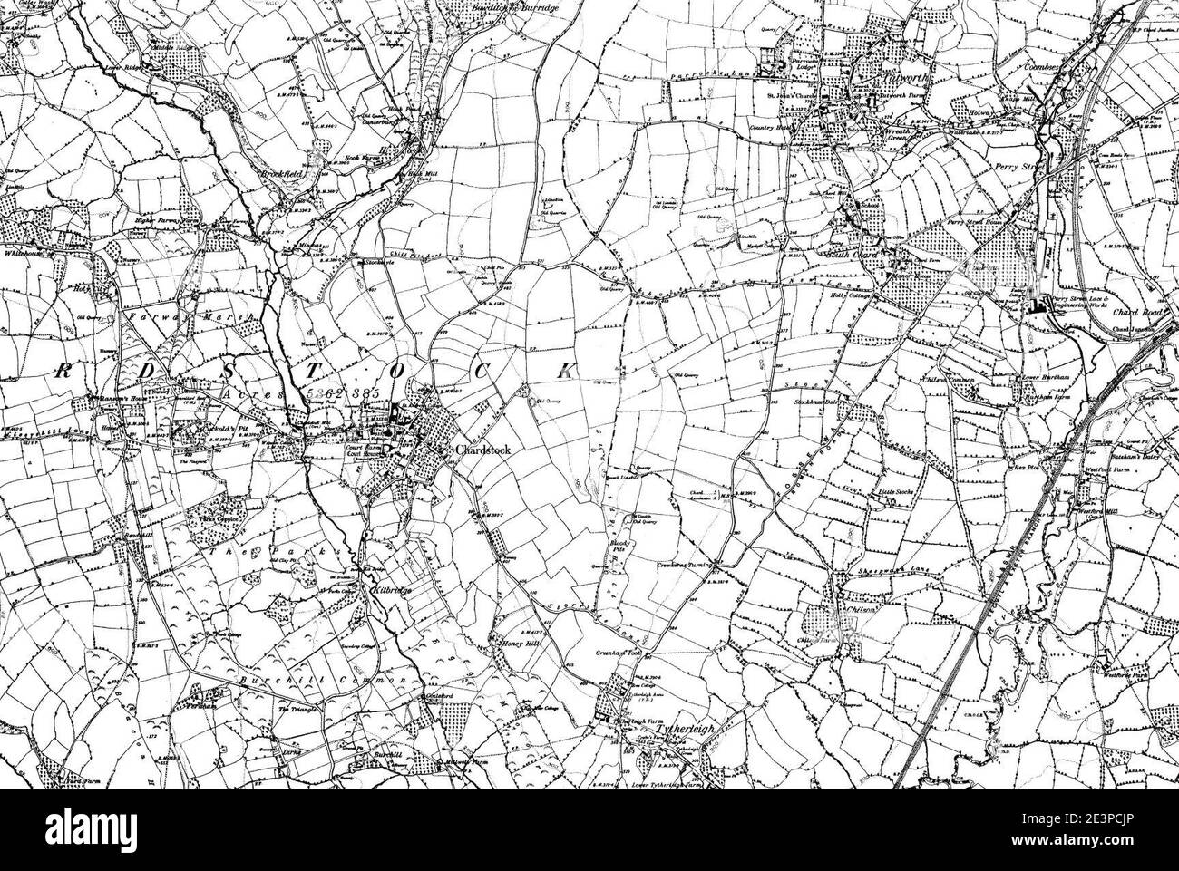 Map of Somerset OS Map name 091-SE, Ordnance Survey, 1884-1894 Stock ...