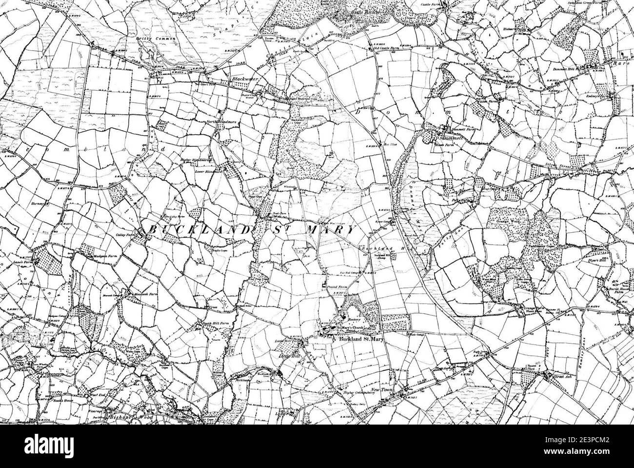 Map of Somerset OS Map name 087-NW, Ordnance Survey, 1884-1894 Stock ...