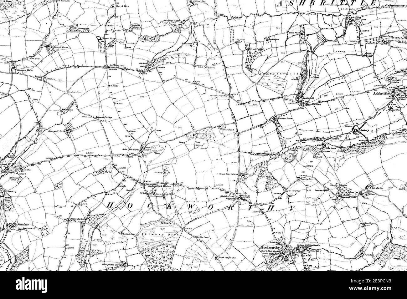 Map of Somerset OS Map name 077-NE, Ordnance Survey, 1884-1894 Stock ...