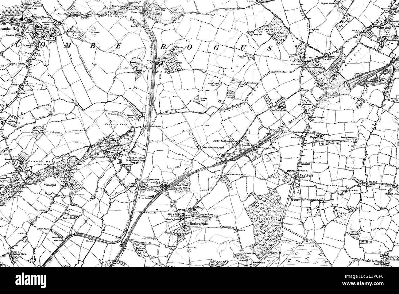 Map of Somerset OS Map name 078-SW, Ordnance Survey, 1884-1894 Stock ...