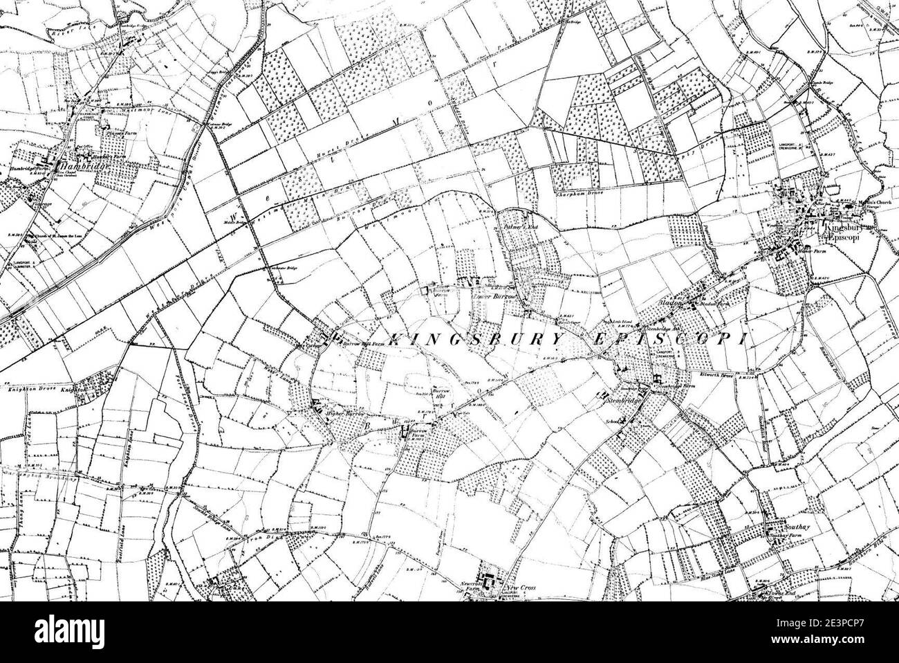 Map of Somerset OS Map name 081-NE, Ordnance Survey, 1884-1894 Stock ...