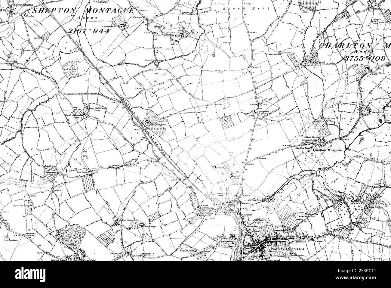 Map of Somerset OS Map name 065-SE, Ordnance Survey, 1884-1894 Stock ...