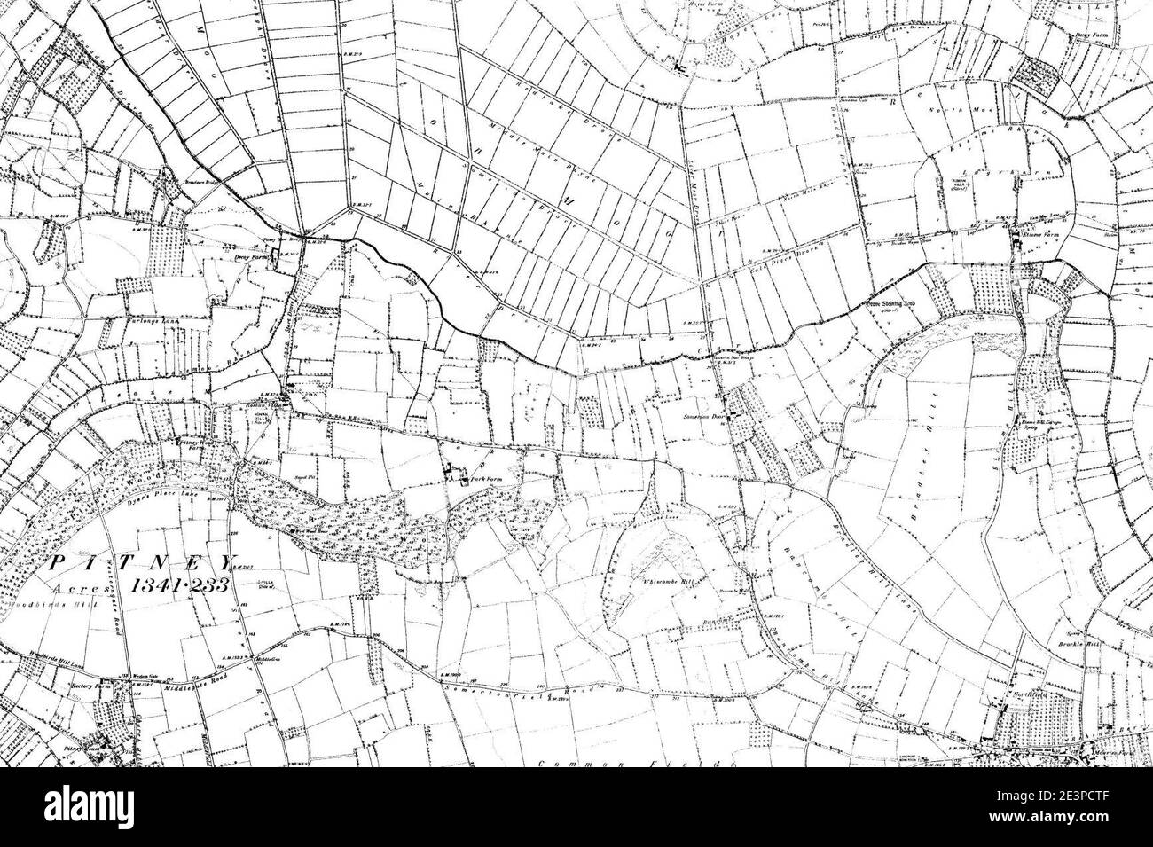 Map of Somerset OS Map name 063-SW, Ordnance Survey, 1884-1894 Stock ...