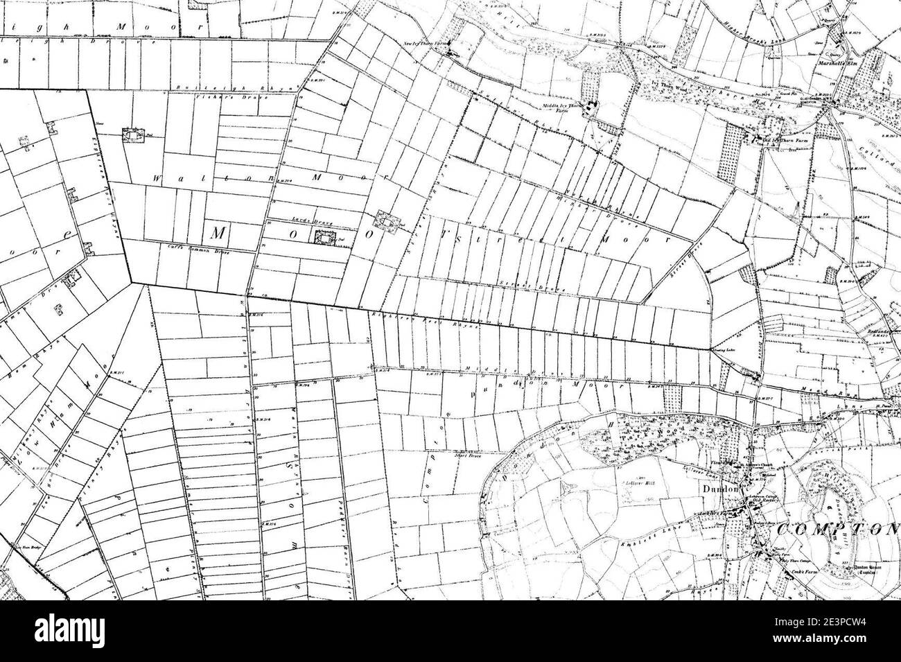 Map of Somerset OS Map name 063-NW, Ordnance Survey, 1884-1894 Stock ...