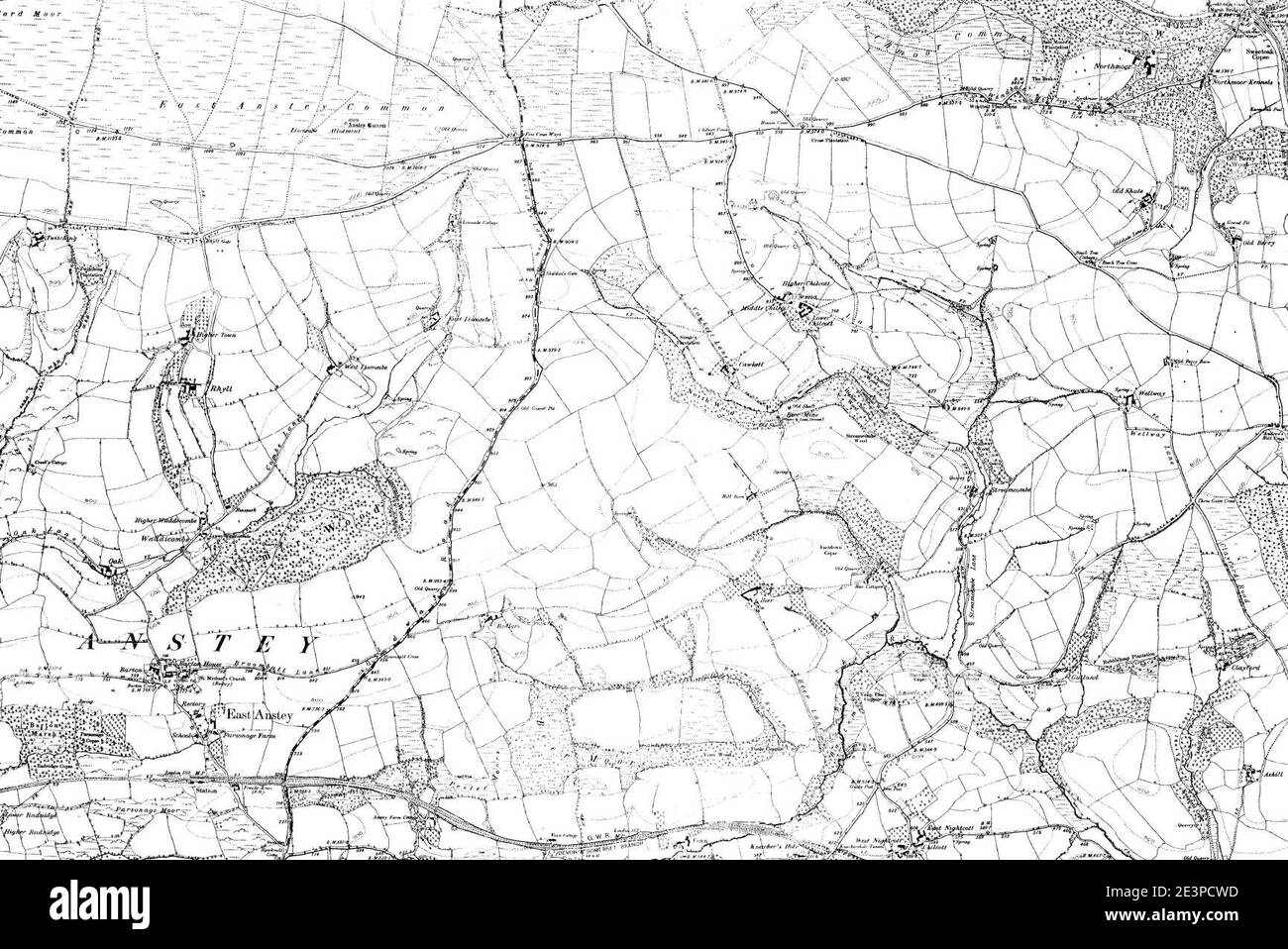 Map of Somerset OS Map name 067-NW, Ordnance Survey, 1884-1894 Stock ...