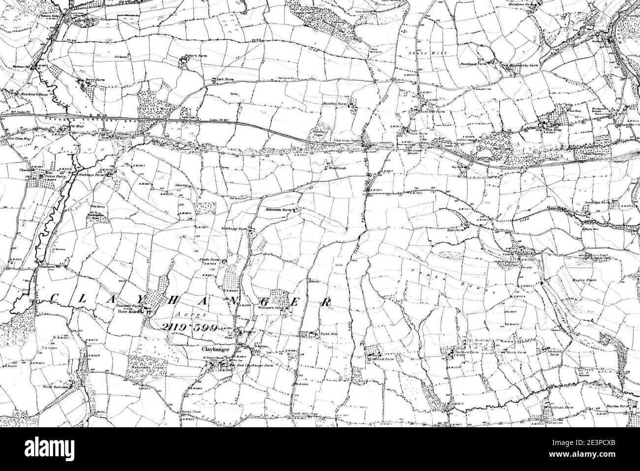 Map of Somerset OS Map name 068-SE, Ordnance Survey, 1884-1894 Stock ...