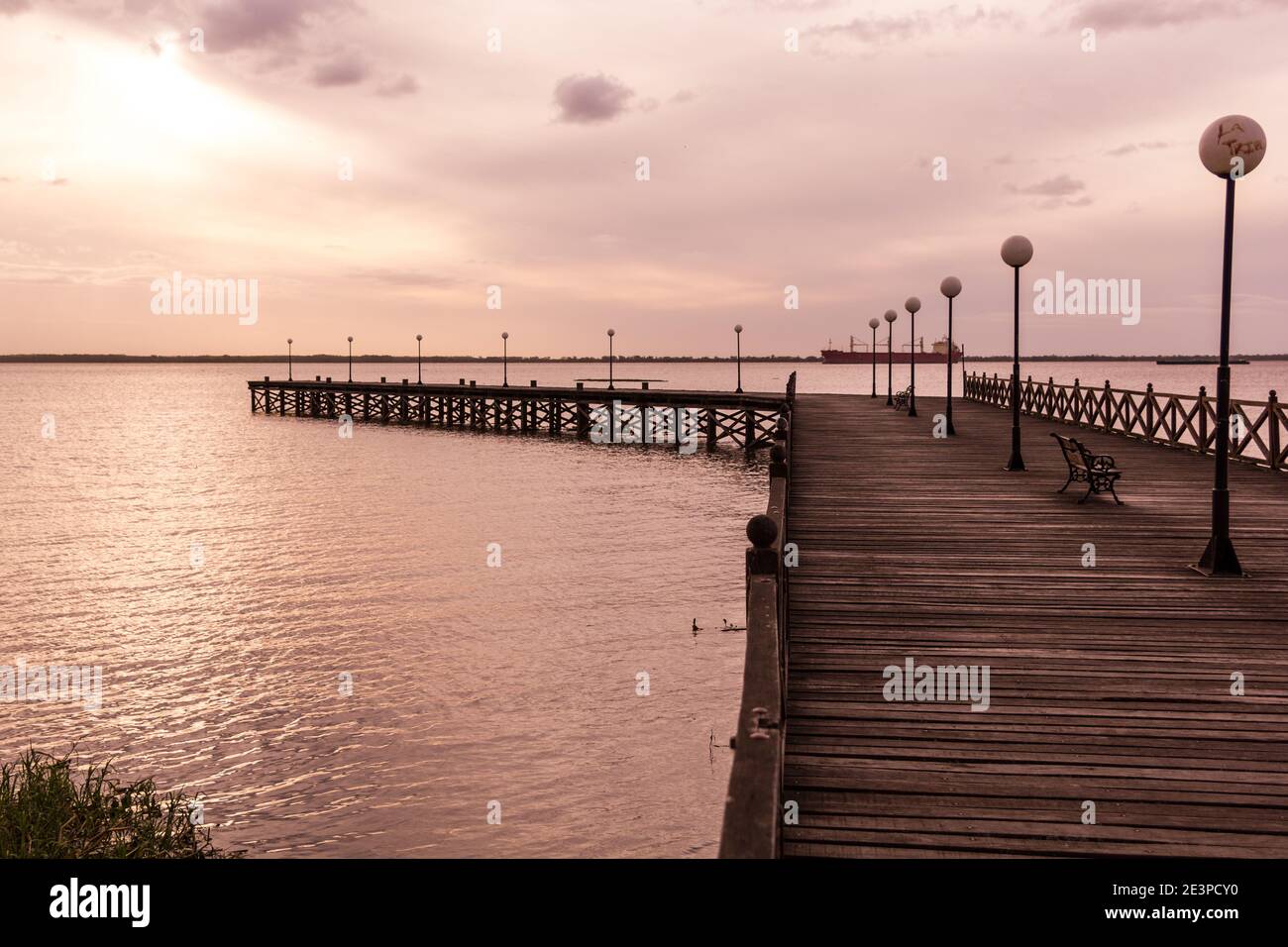 General Flores Pier, in front of the industrial loading dock of Nueva ...