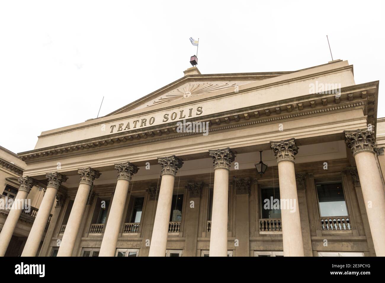 View of the famous Solis Theatre facade, the oldest in Montevideo ...