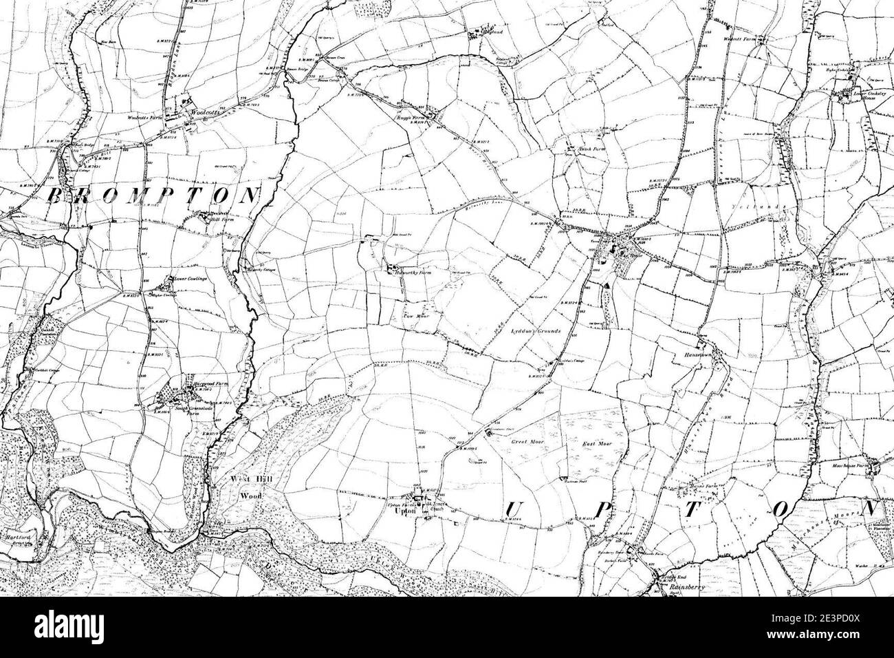 Map of Somerset OS Map name 058-SW, Ordnance Survey, 1884-1894 Stock ...