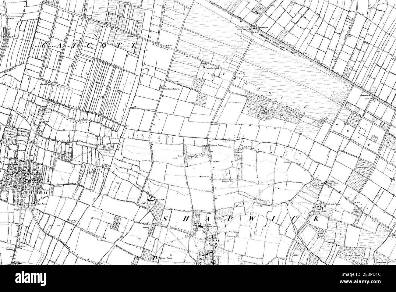 Map of Somerset OS Map name 051-NE, Ordnance Survey, 1884-1894 Stock ...