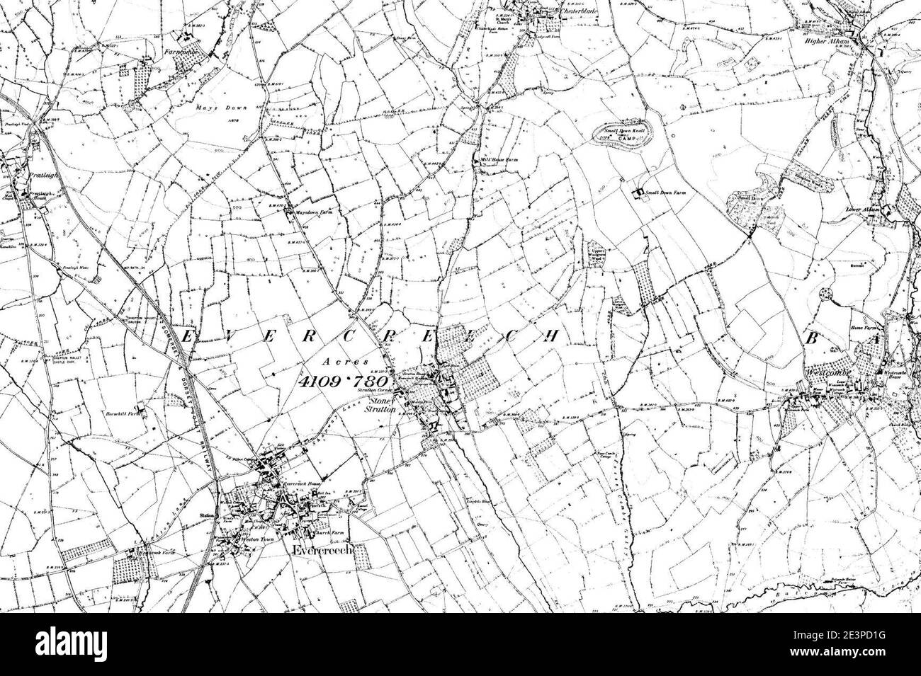 Map of Somerset OS Map name 054-NW, Ordnance Survey, 1884-1894 Stock ...