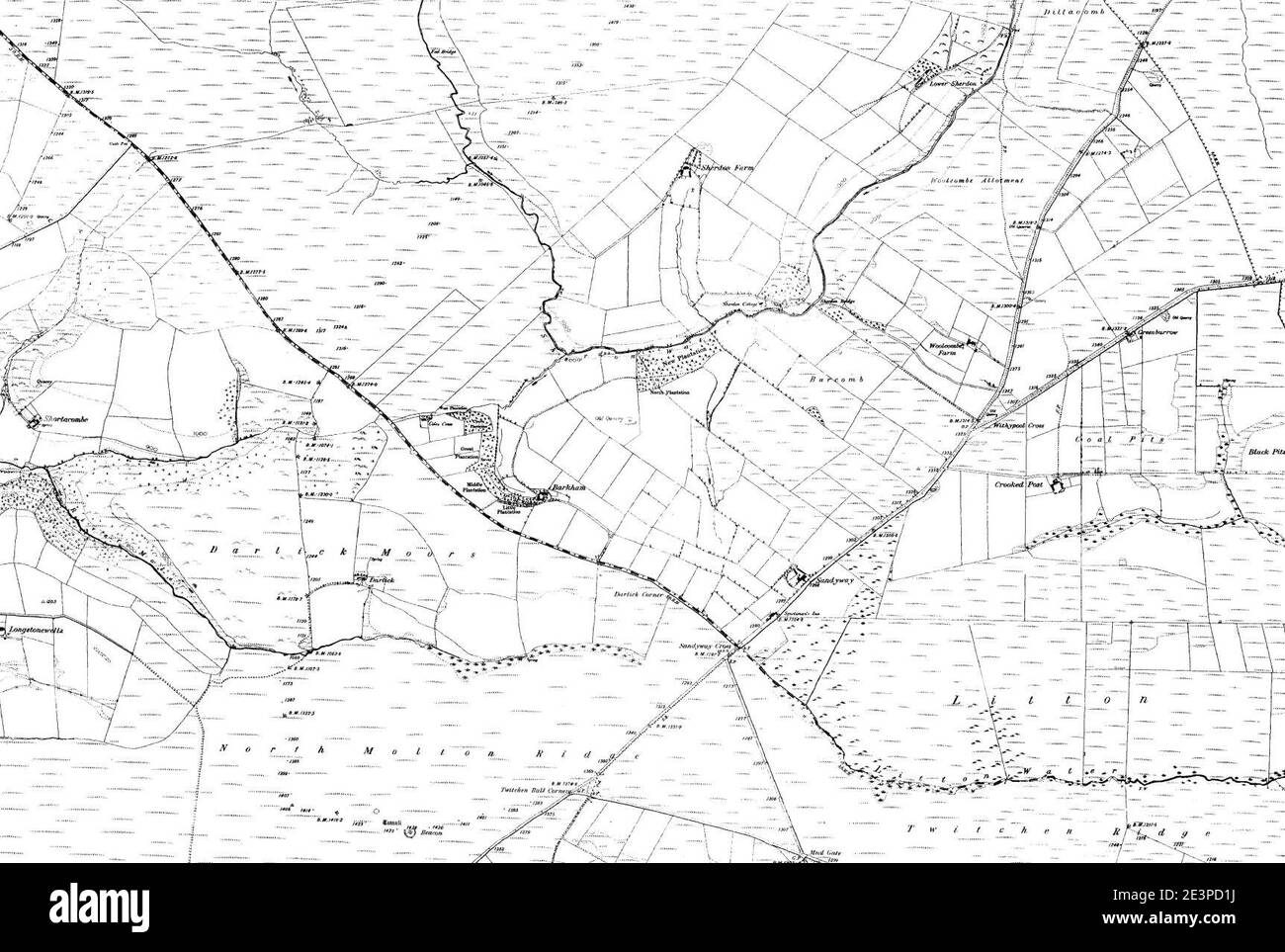 Map of Somerset OS Map name 056-NW, Ordnance Survey, 1884-1894 Stock ...