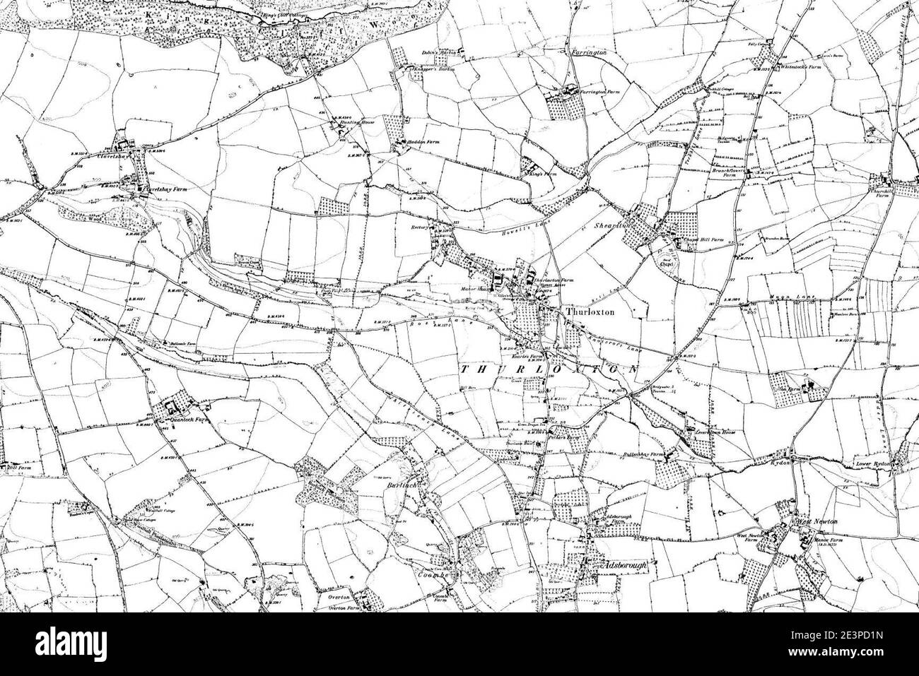 Map of Somerset OS Map name 061-SW, Ordnance Survey, 1884-1894 Stock ...