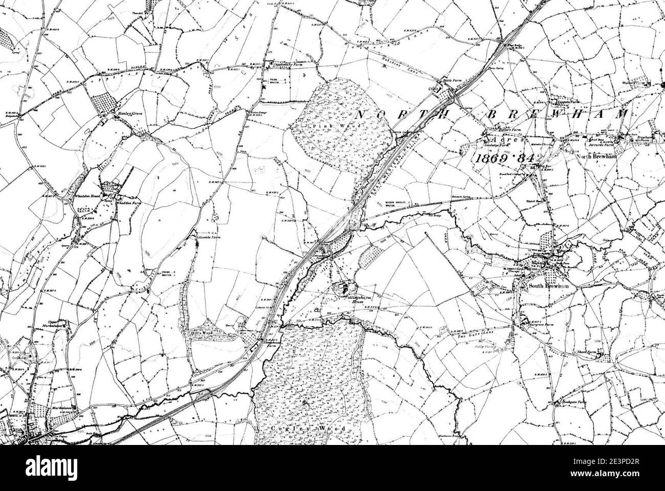 Map of Somerset OS Map name 054-SE, Ordnance Survey, 1884-1894 Stock ...