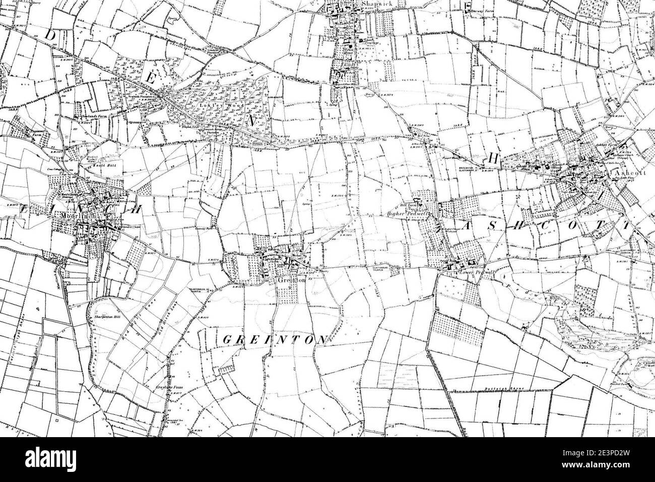 Map of Somerset OS Map name 051-SE, Ordnance Survey, 1884-1894 Stock ...