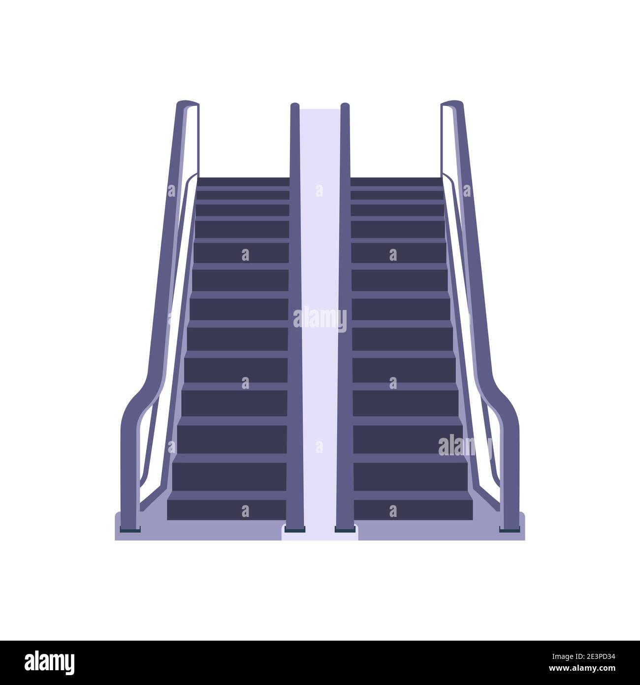 Vector electric airport ladder escalator. Elevator vector lift ...