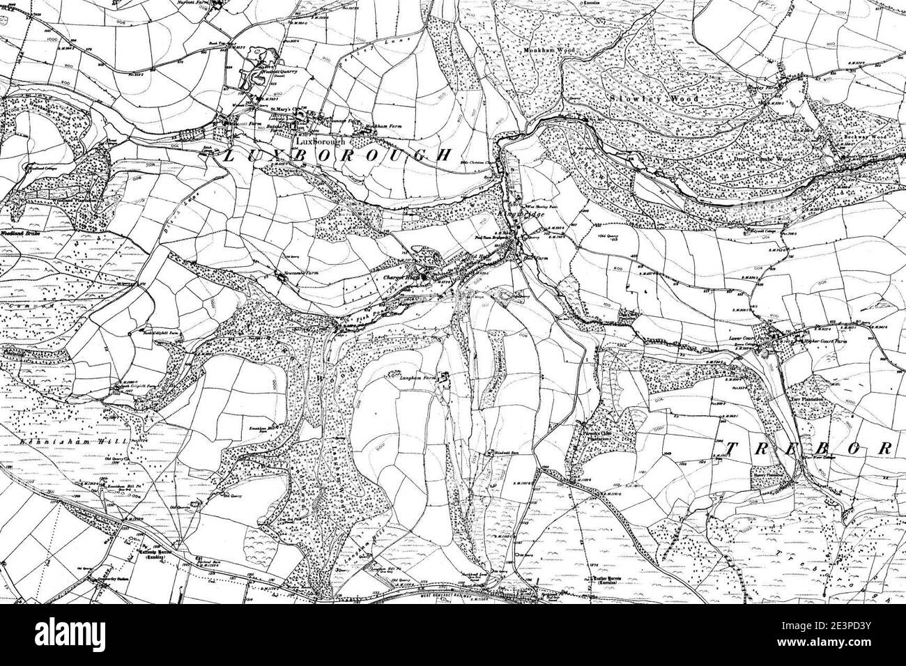 Map of Somerset OS Map name 047-SW, Ordnance Survey, 1884-1894 Stock ...