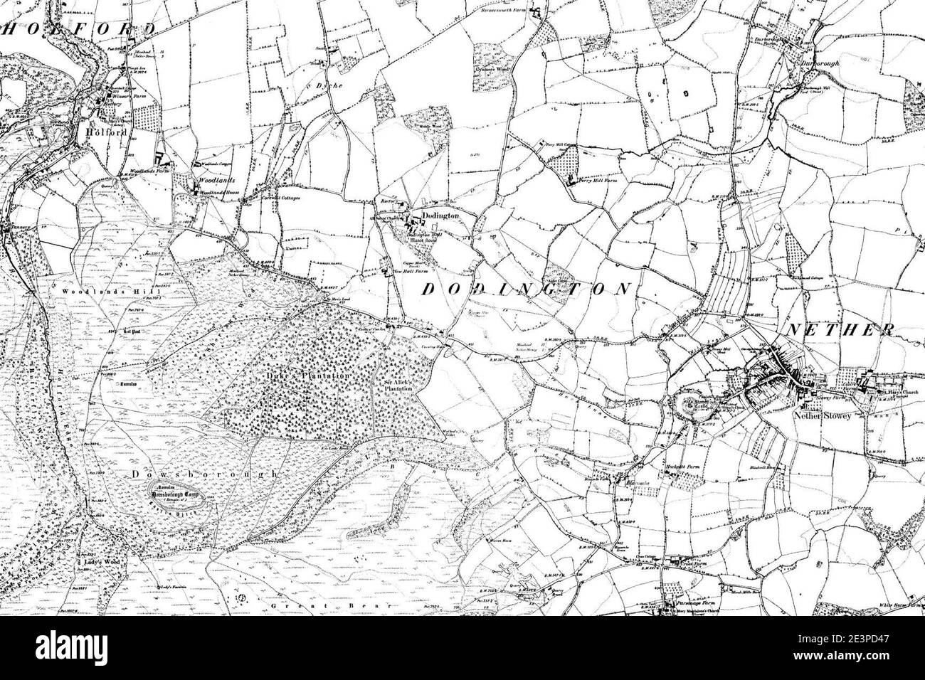 Map of Somerset OS Map name 049-NW, Ordnance Survey, 1884-1894 Stock ...