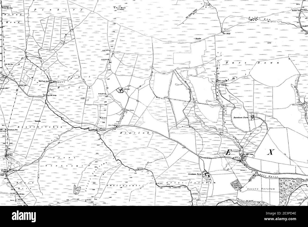 Map of Somerset OS Map name 044-NE, Ordnance Survey, 1884-1894 Stock ...