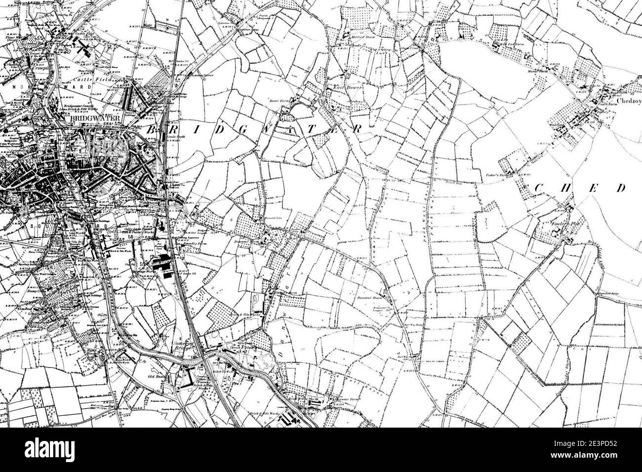 Map of Somerset OS Map name 050-SE, Ordnance Survey, 1884-1894 Stock ...