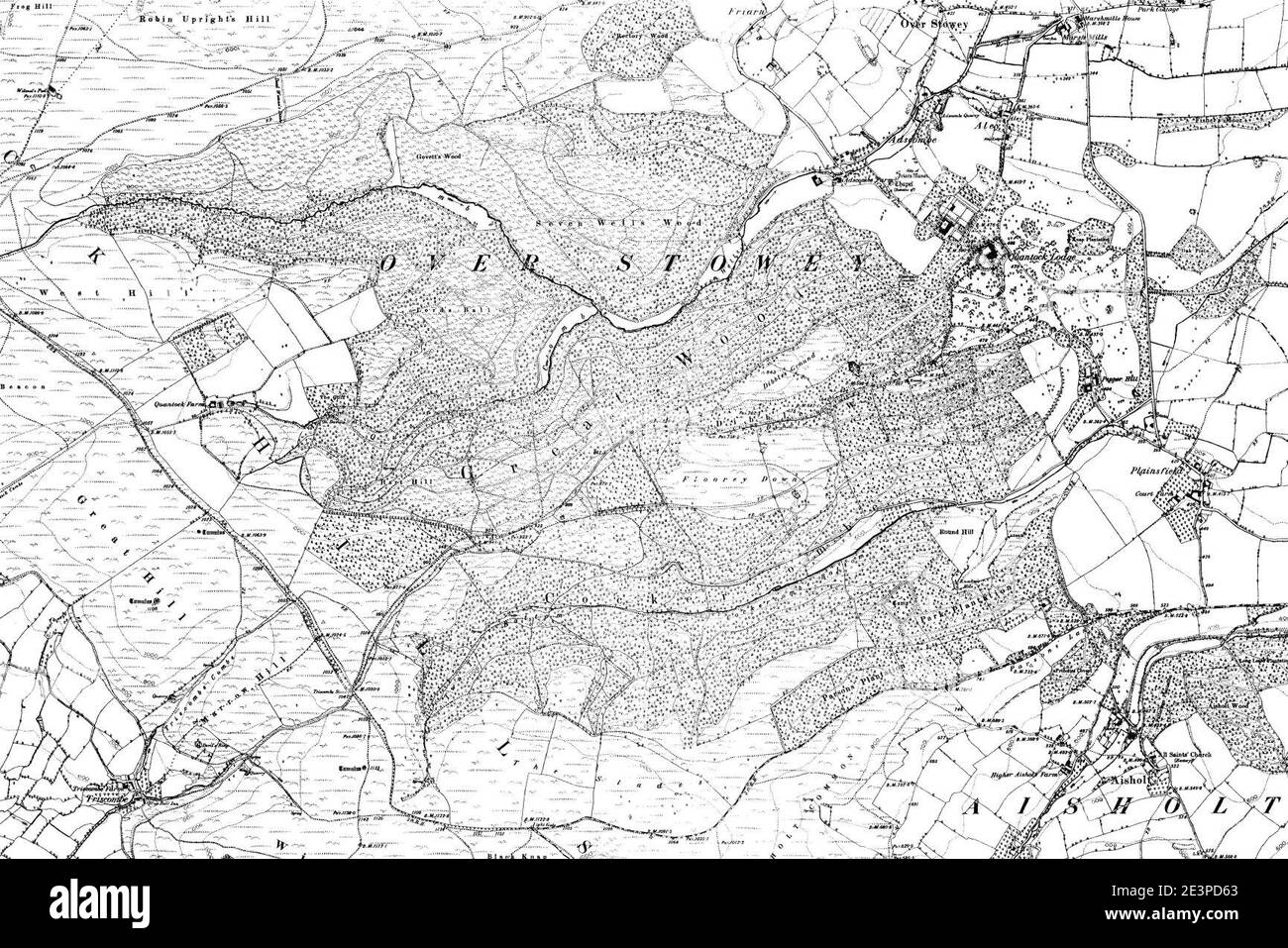 Map of Somerset OS Map name 049-SW, Ordnance Survey, 1884-1894 Stock ...