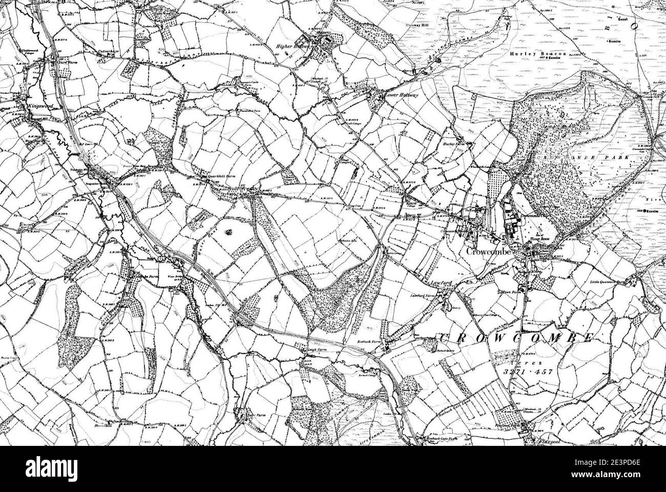 Map of Somerset OS Map name 048-SE, Ordnance Survey, 1884-1894 Stock ...