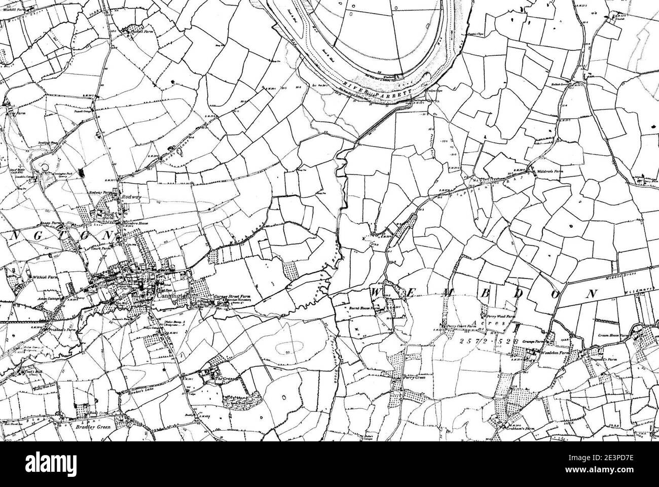 Map of Somerset OS Map name 050-NW, Ordnance Survey, 1884-1894 Stock ...