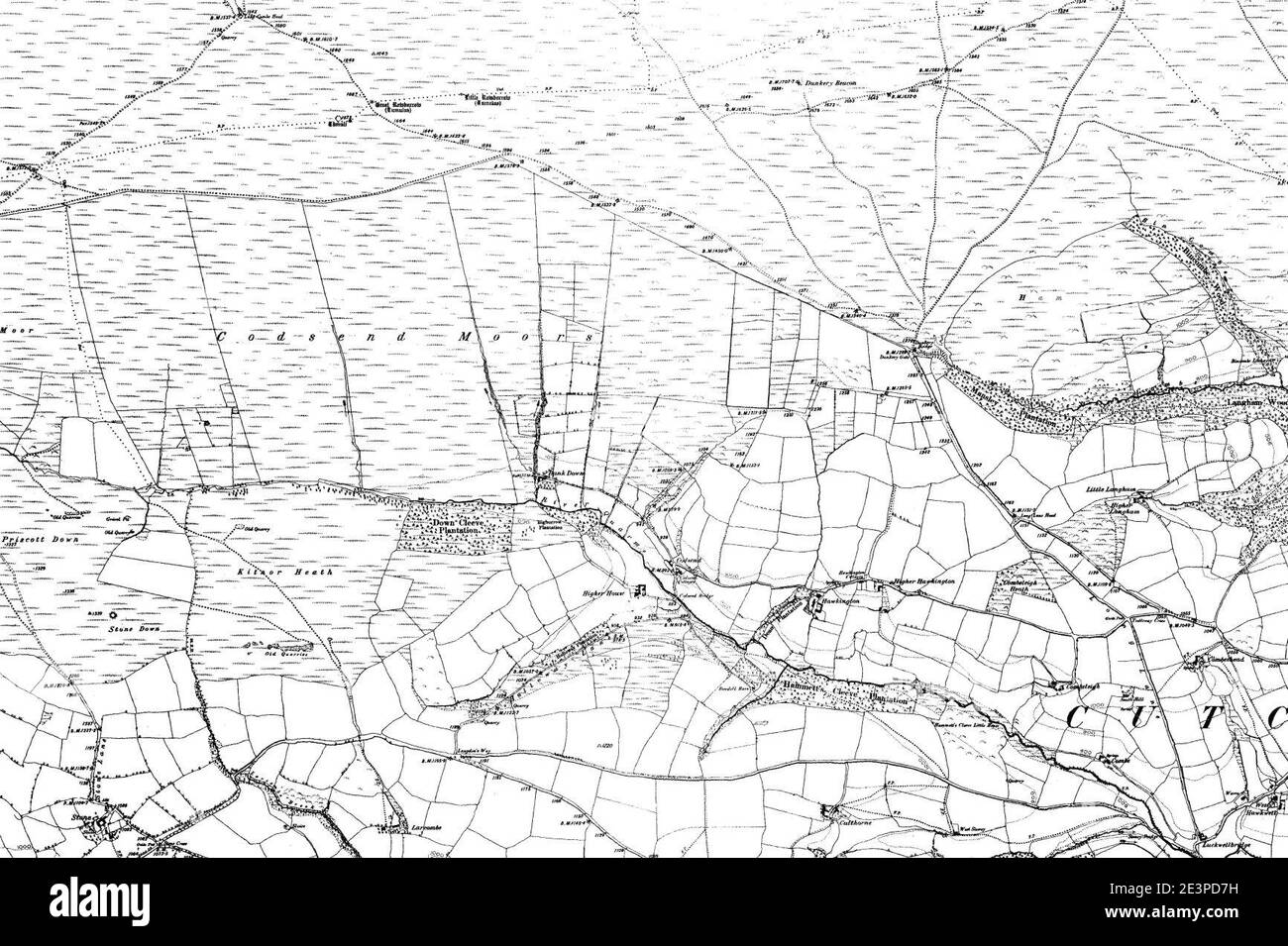 Map of Somerset OS Map name 046-NW, Ordnance Survey, 1884-1894 Stock ...